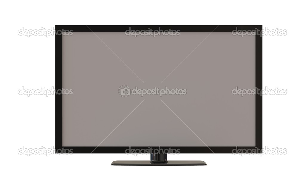 Flat plasma television screen isolated on white — Stock Photo © chupi ...