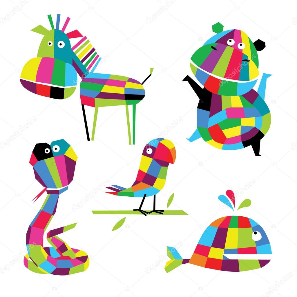 Vector funny animals Stock Vector Image by ©utchenko_olga #29504645