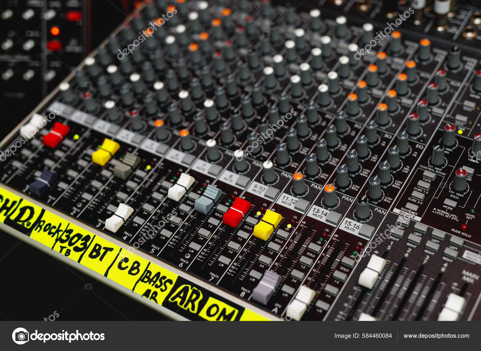 Sound Check Concert Mixer Control Music Engineer Backstage — Stock ...