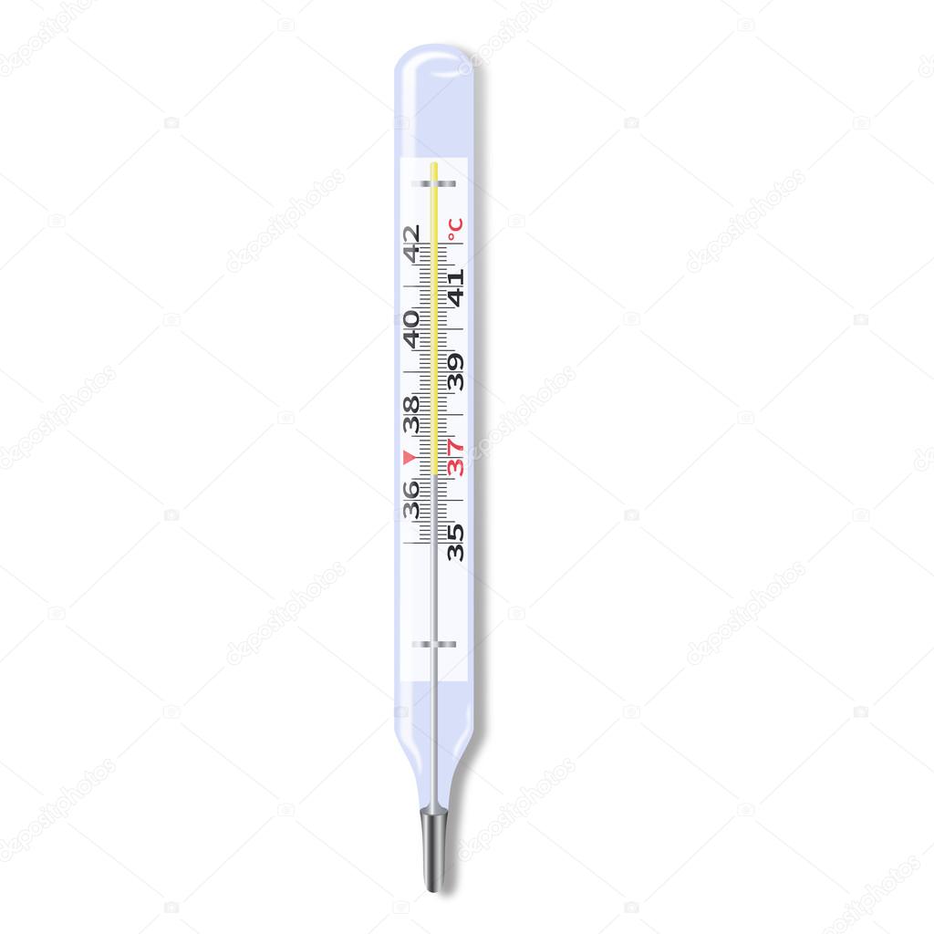 Medical glass thermometer Stock Vector Image by ©aleshin.aleksei #41435901