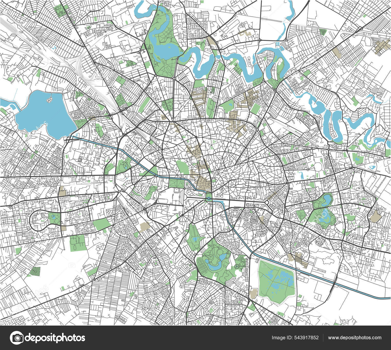 Vector City Map Bucharest Well Organized Separated Layers Stock Vector ...