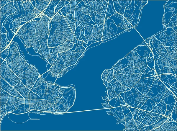 Blue White Vector City Map Lisbon Well Organized Separated Layers Stock Vector Image by ...