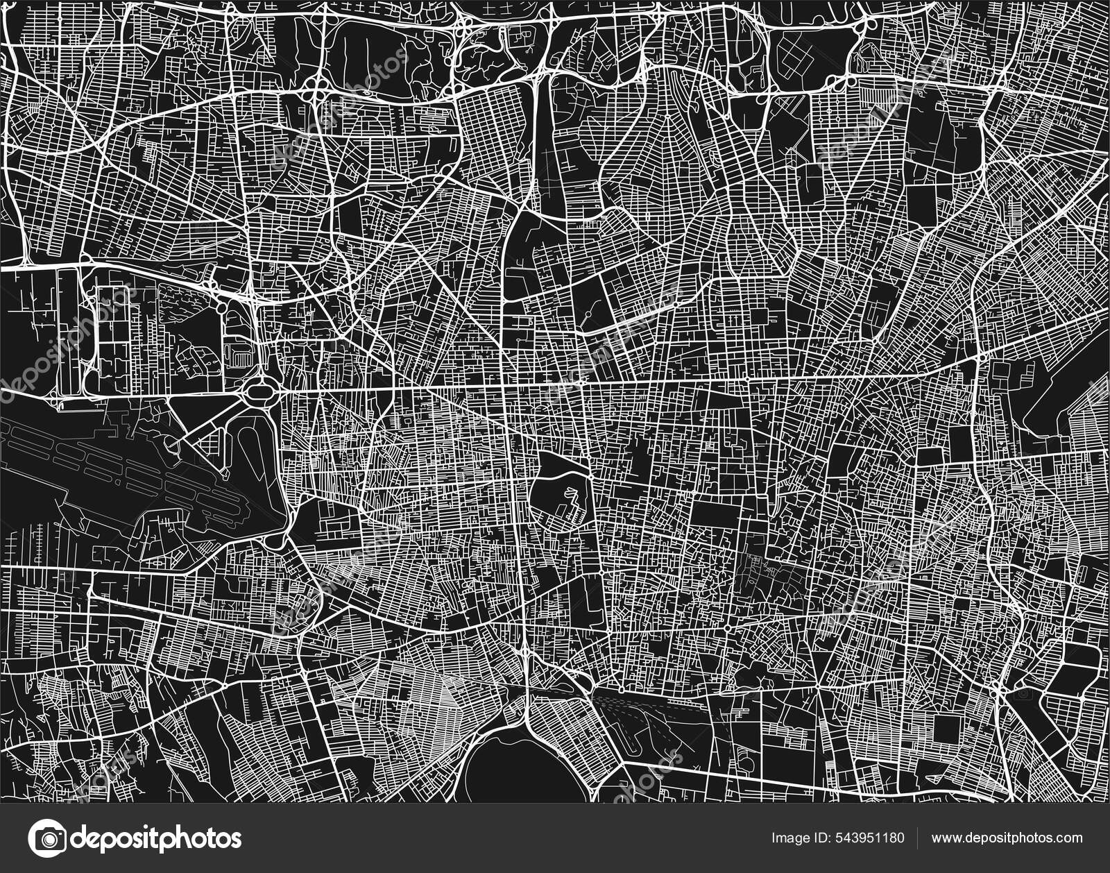 Black White Vector City Map Tehran Well Organized Separated Layers Stock Vector Image by ...