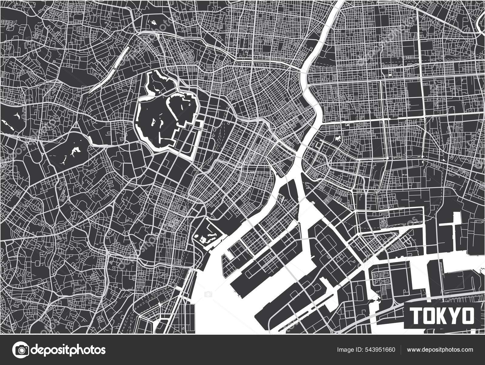 Minimalistic Tokyo City Map Poster Design Stock Vector by ©delpieroo ...