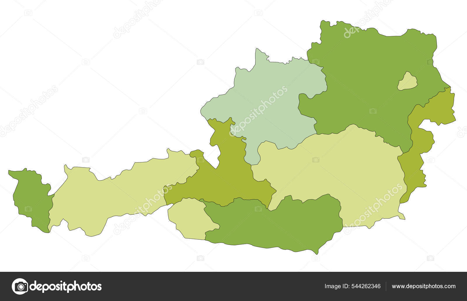 Austria Mapa Político Editable Altamente Detallado Con Capas Separadas ...