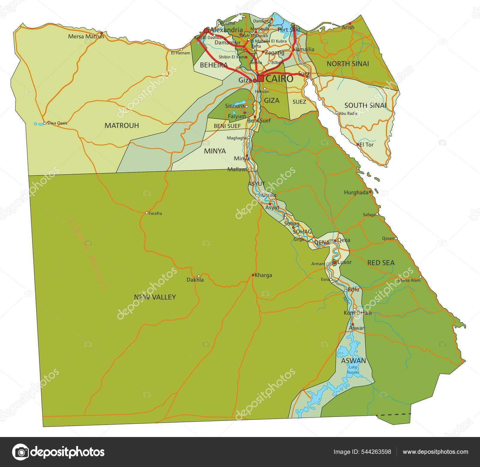 Political Maps Of Egypt