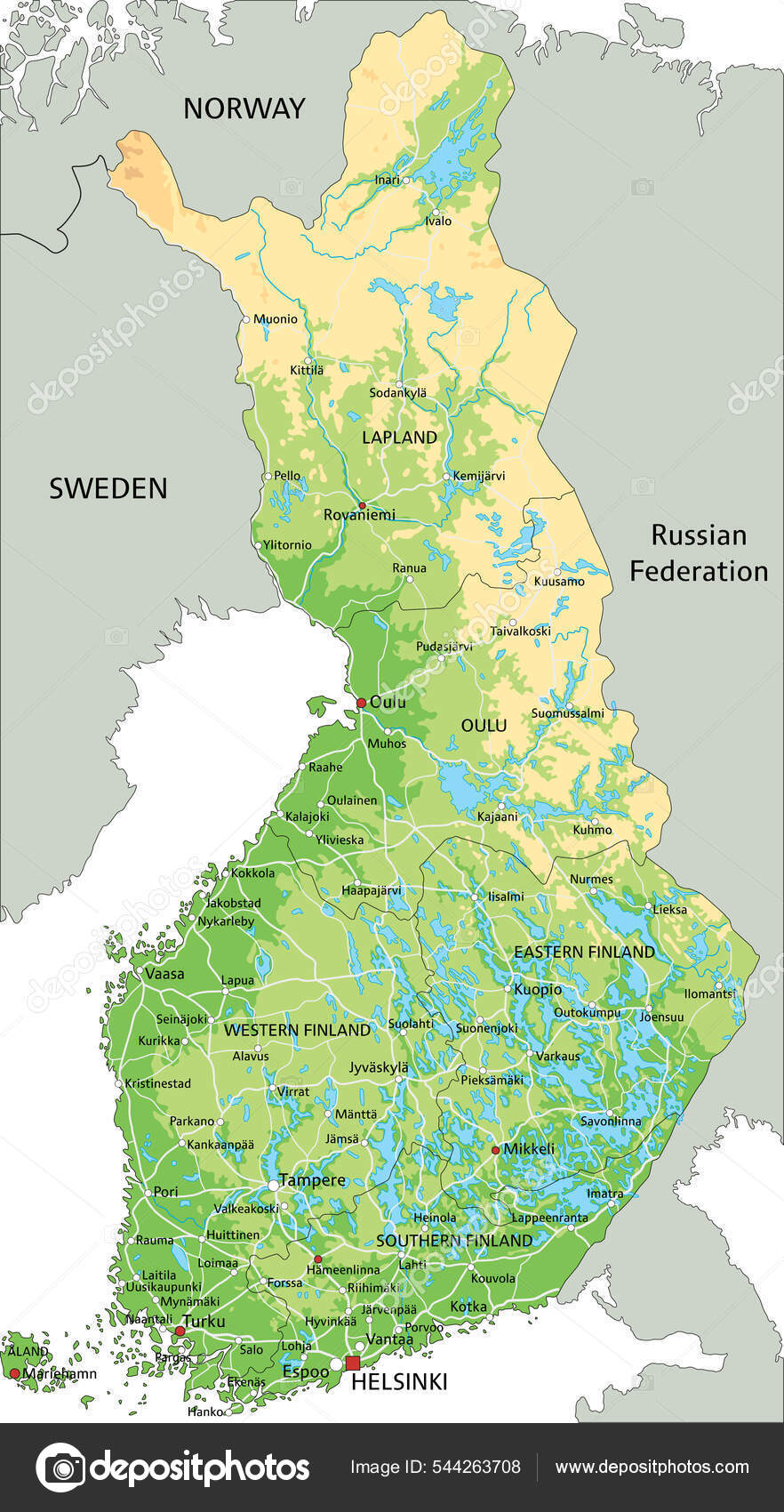 Map Of Finland Overview Map Worldofmapsnet Online