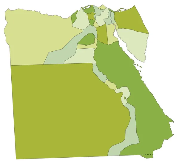 Colorful Egypt Political Map Clearly Labeled Separated Layers Vector ...