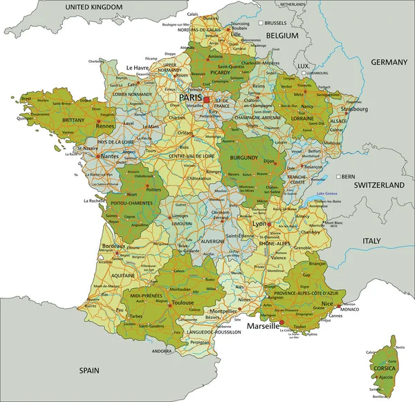 100,000 Detailed france map Vector Images | Depositphotos
