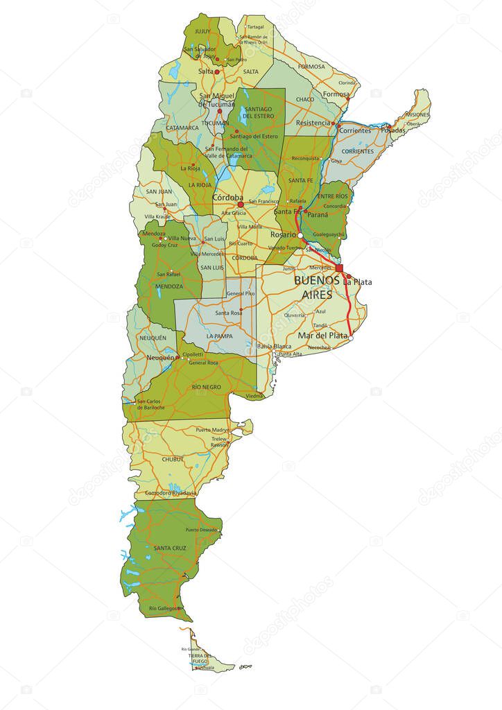 Mapa Político Editable Altamente Detallado Con Capas Separadas ...