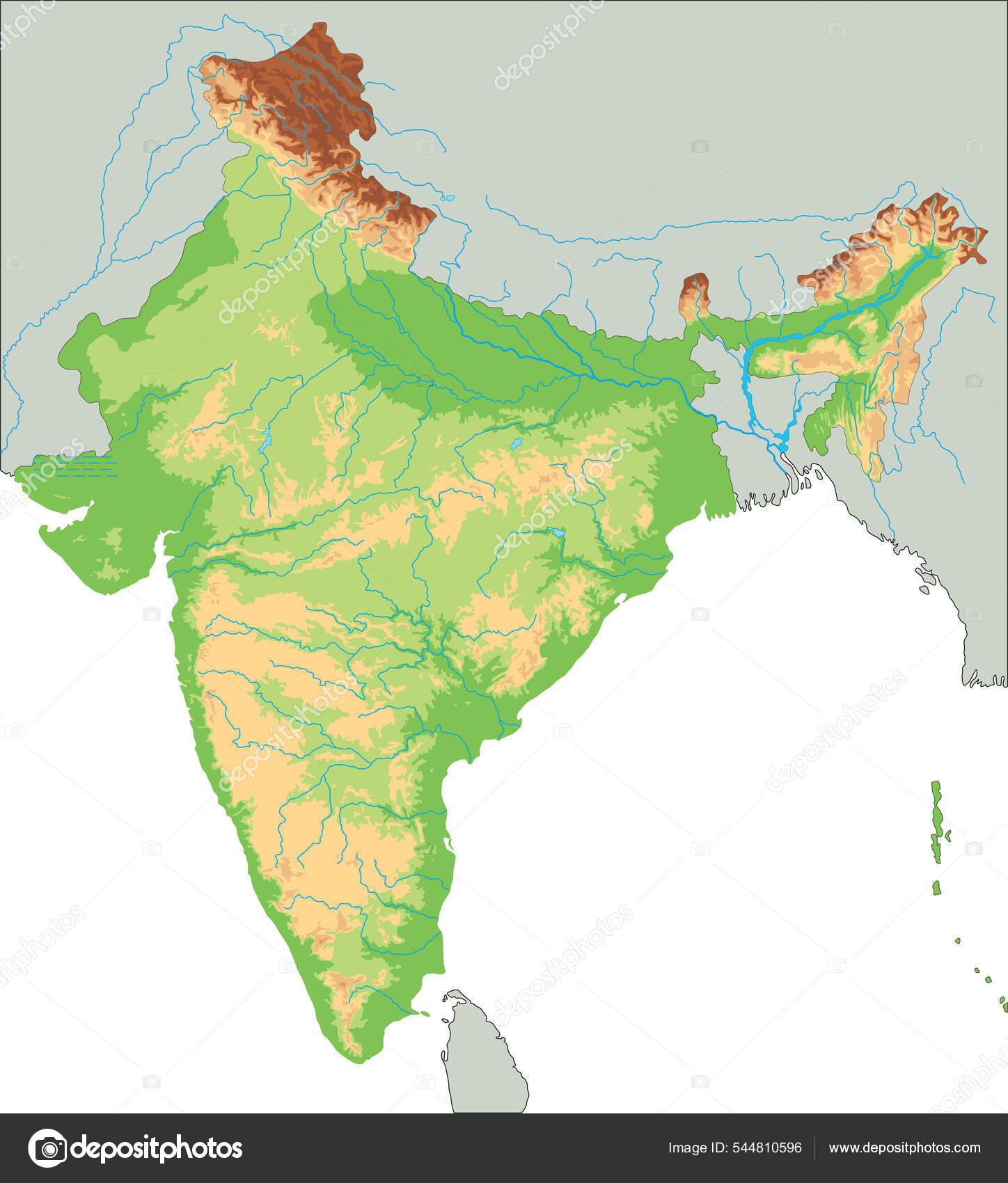 1080p Physical Map Of India Hd Images