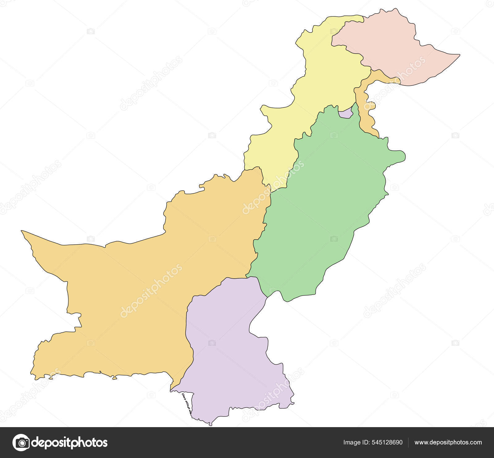 Political Map Of Pakistan