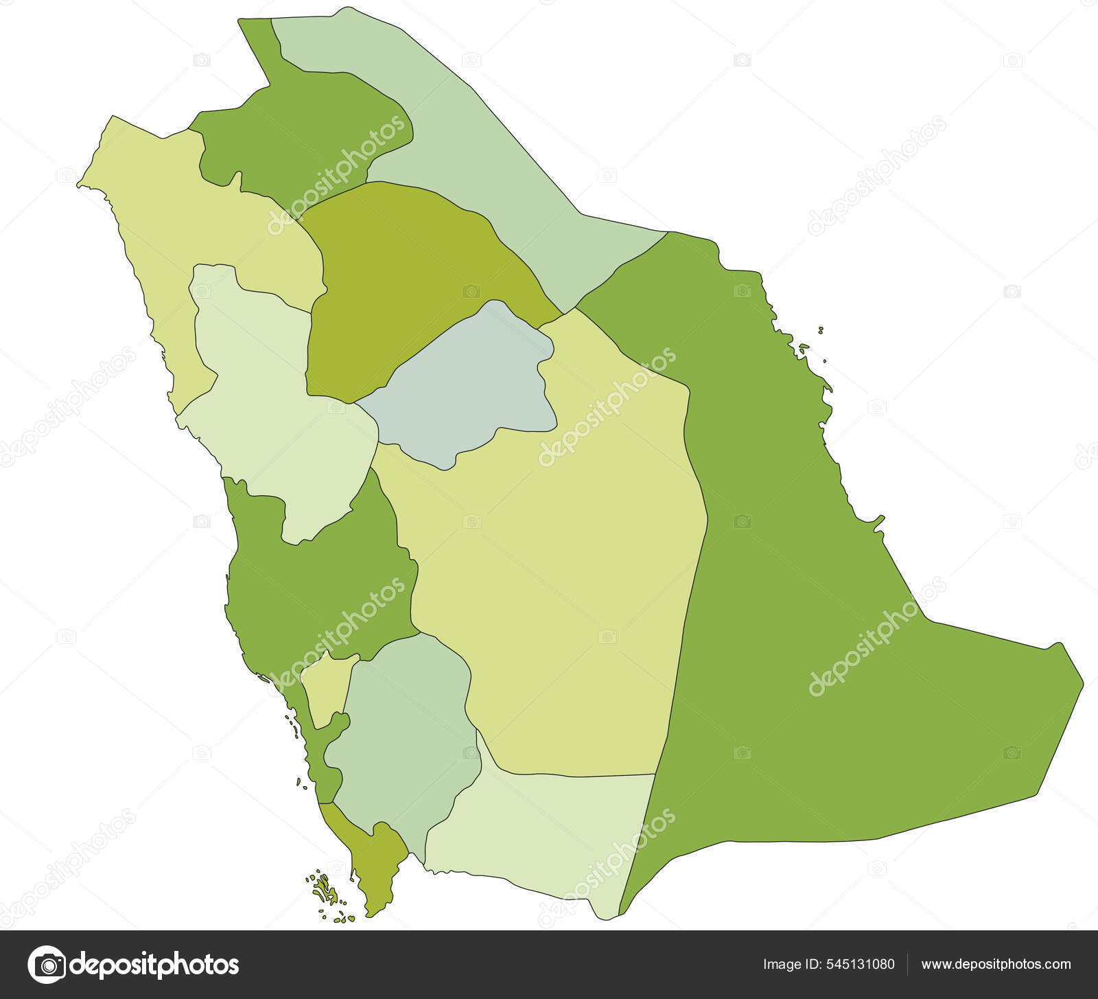Highly Detailed Editable Political Map Separated Layers Saudi Arabia ...