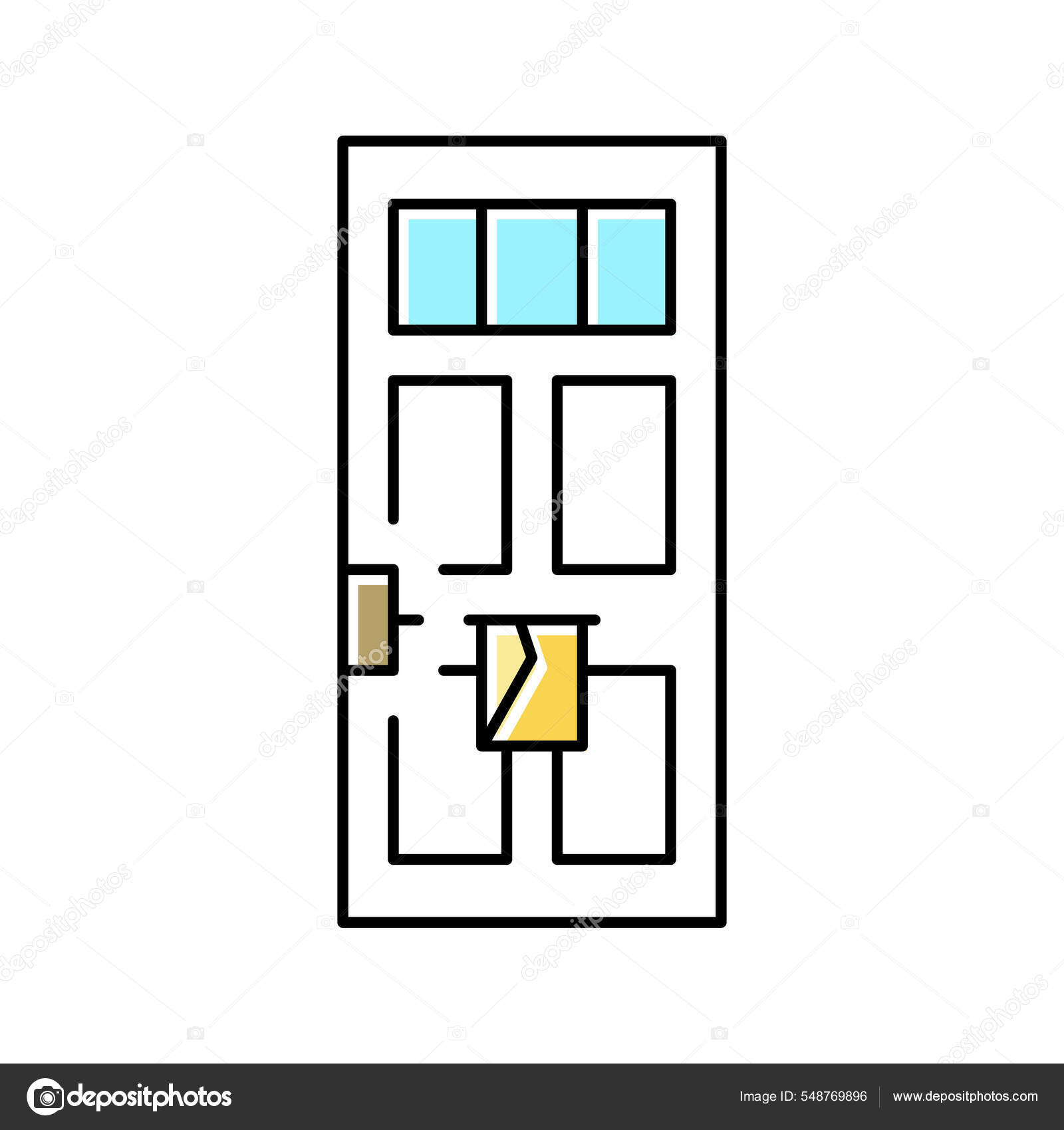 Letterbox in door color icon vector illustration Stock Vector Image by ...