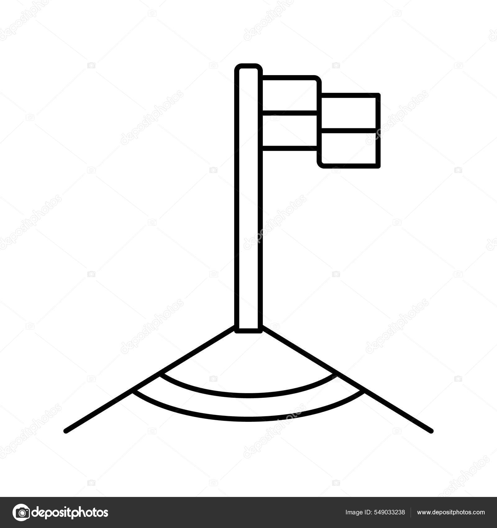 Corner kick line icon vector illustration Stock Vector Image by ...