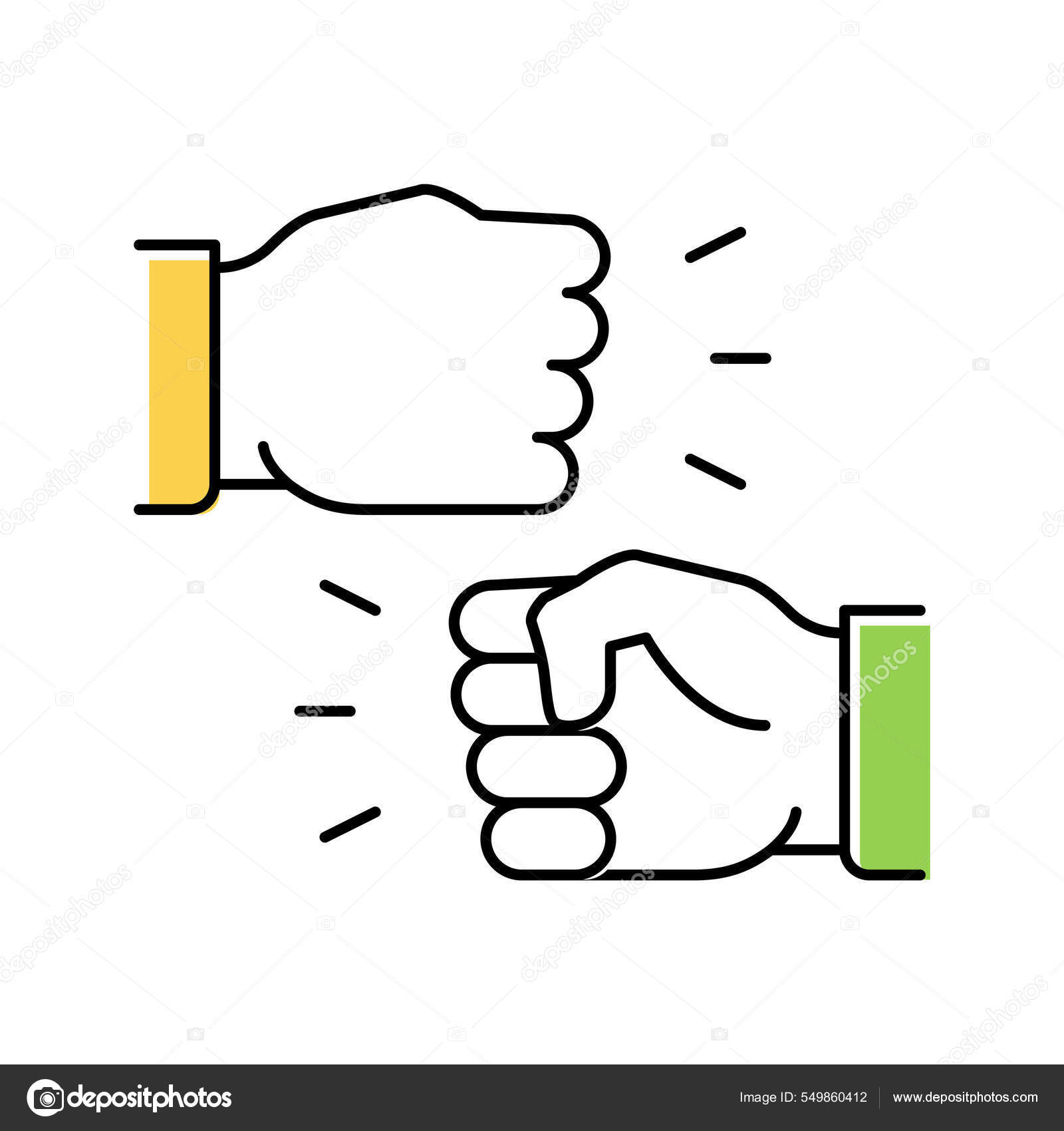 Hand dispute color icon vector illustration Stock Vector by ©vectorwin ...