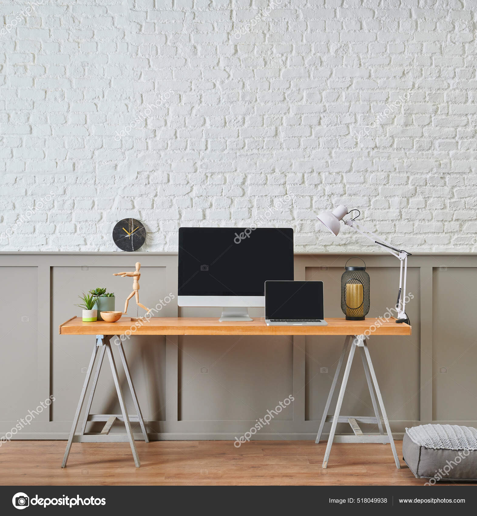 Modern Working Desk Wooden Table Design Computer Laptop Style Home ...