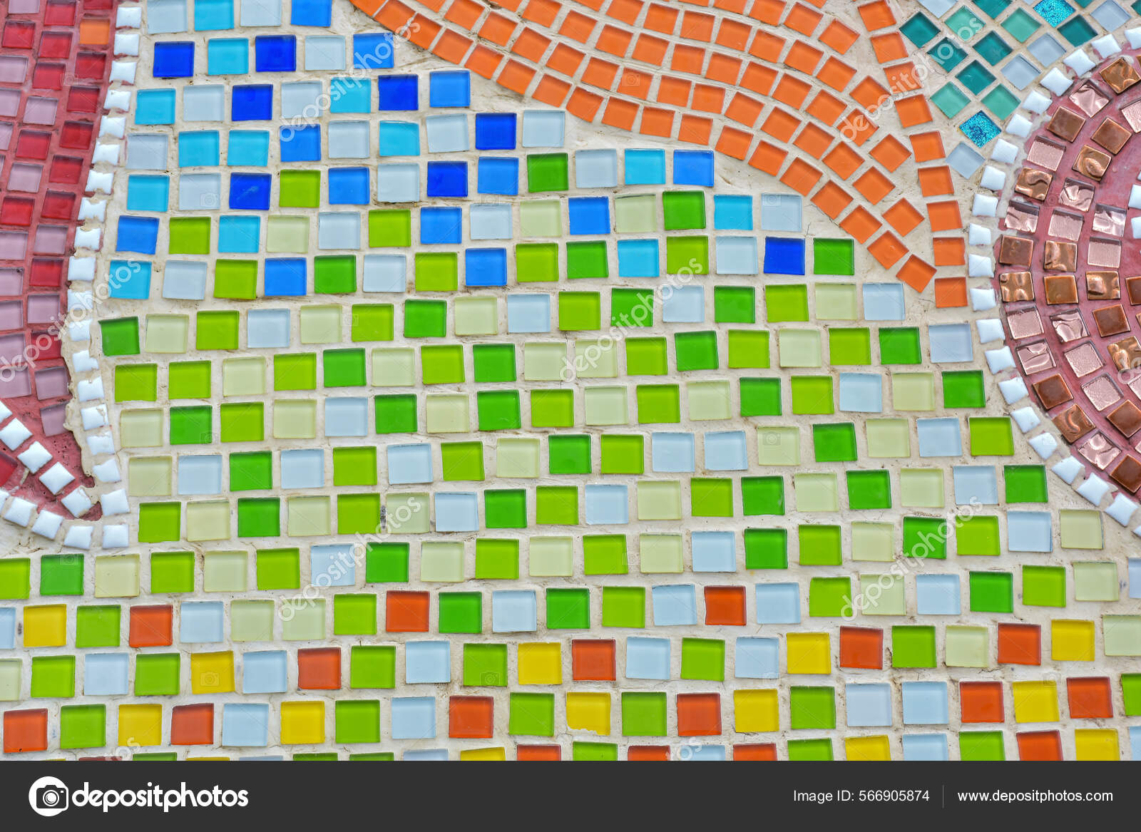 Colorful Tile Shard Mosaic Stone Decorating Wall Abstract Background ...