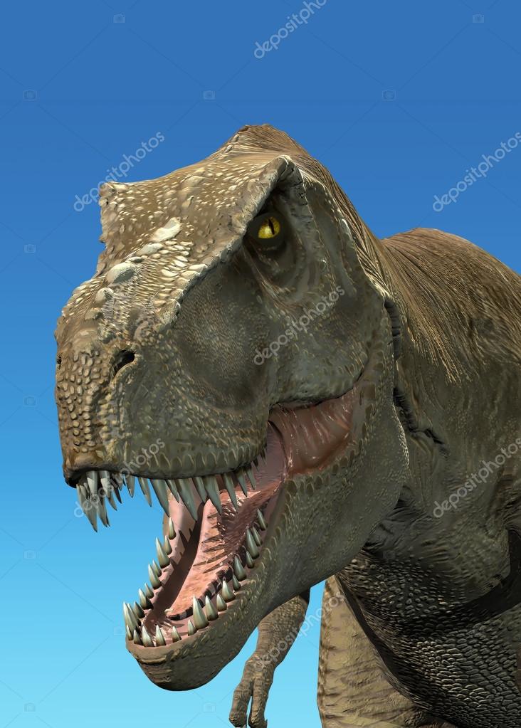 Photorealistic 3 D rendering of a Tyrannosaurus Rex. — Stock Photo ...