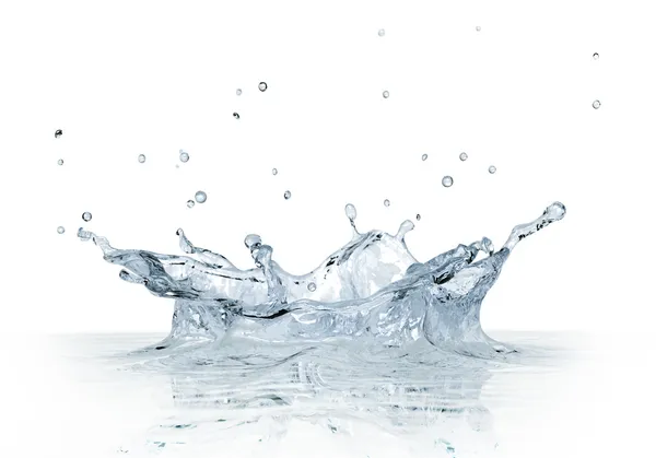 Single Water Drop Splash Water Pool Ripples White Background Clipping ...
