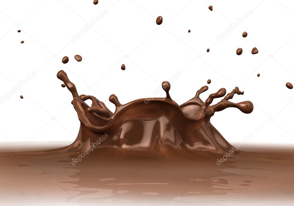 Liquid Chocolate splash Stock Photo by ©Pixelchaos 49320307