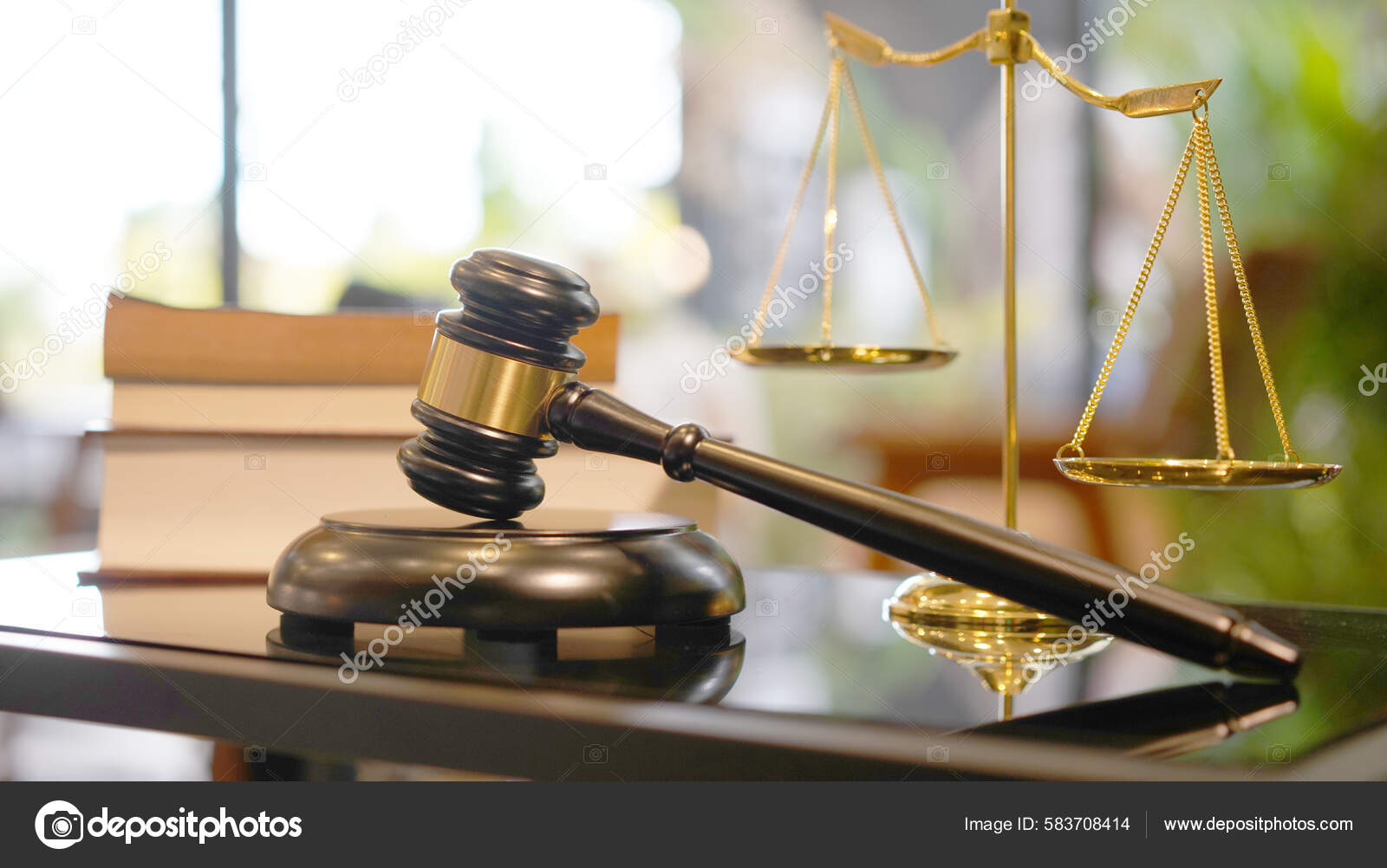 With Judge In Courtroom Hammer