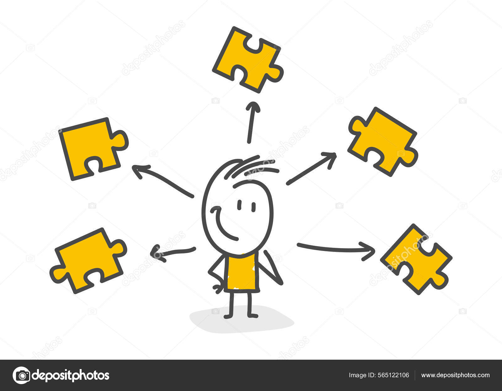 Stick Figures Man Puzzle Pieces Stock Vector Image by ©hakankacar2014 ...