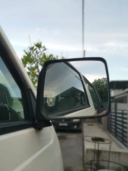 Reflective Car Side Mirror Park Street — Stock Photo © sweemingyoung ...