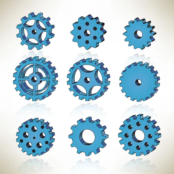 3D Tooth Wheels - Stock Image - Everypixel