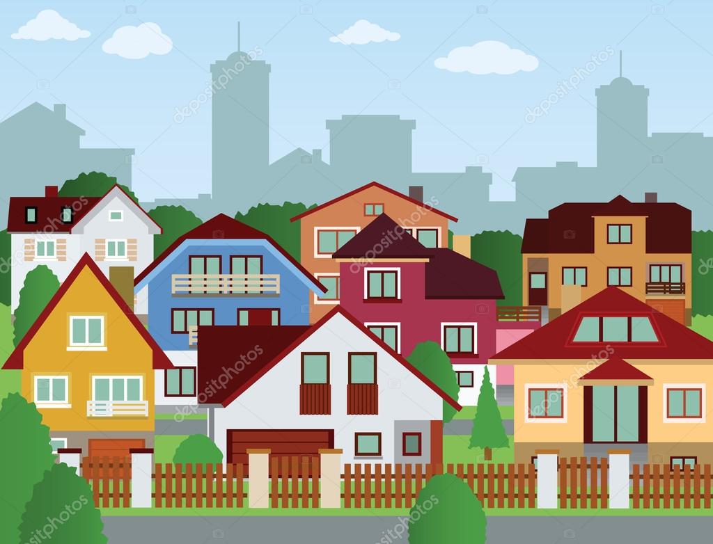 Suburban Community Clipart
