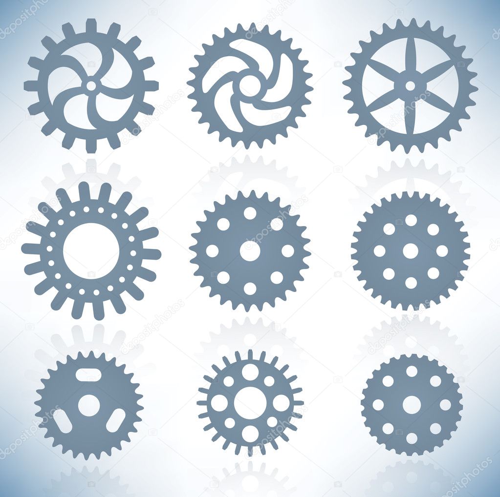 Tooth Wheels — Stock Vector © jiri_kaderabek #25620185
