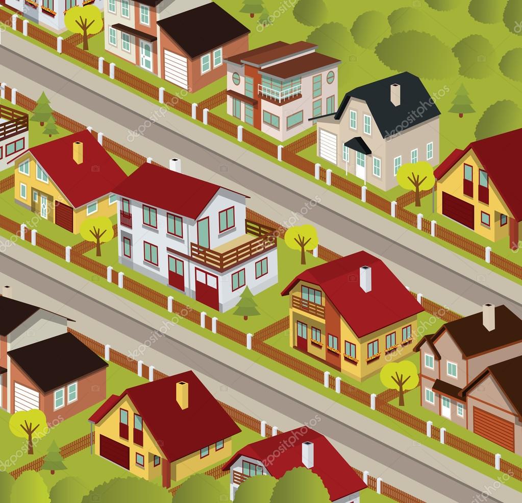 City in perspective Stock Vector by ©jiri_kaderabek 42597735