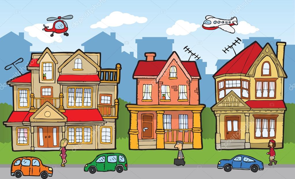 Cartoon city — Stock Vector © jiri_kaderabek #47537615