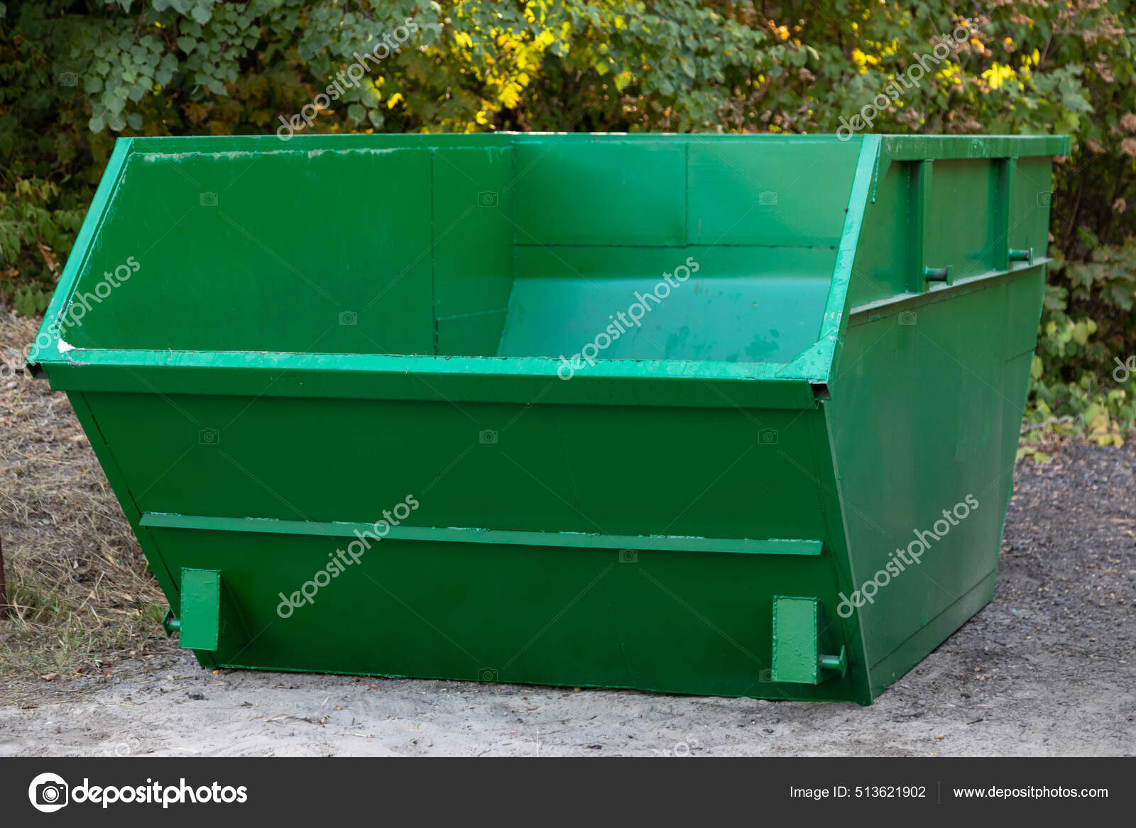 Empty Large Green Metal Container Construction Other Large Sized ...