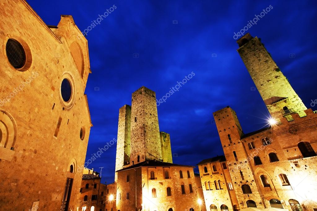 San Gimignano Medieval Village, Italy, Europe — Stock Photo ...