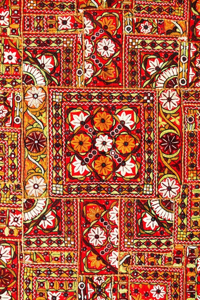 Indian patchwork carpet in Rajasthan, Asia — Stock Photo ...