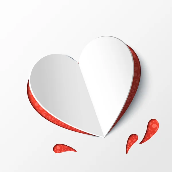 Corazón de papel imágenes de stock de arte vectorial | Depositphotos