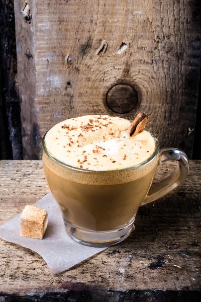 Cappuccino coffee with cream topped with sprinkled chocolate - Stock ...