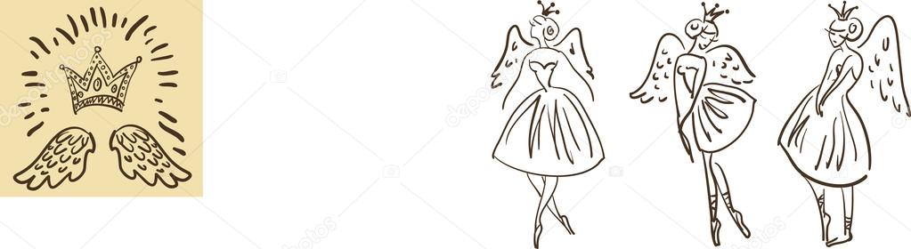 Fairytale angels Vector Art Stock Images | Depositphotos