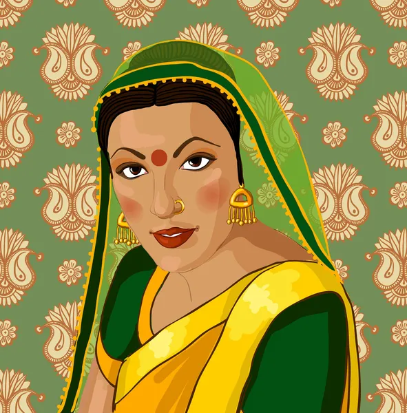 Indian woman face Vector Art Stock Images | Depositphotos