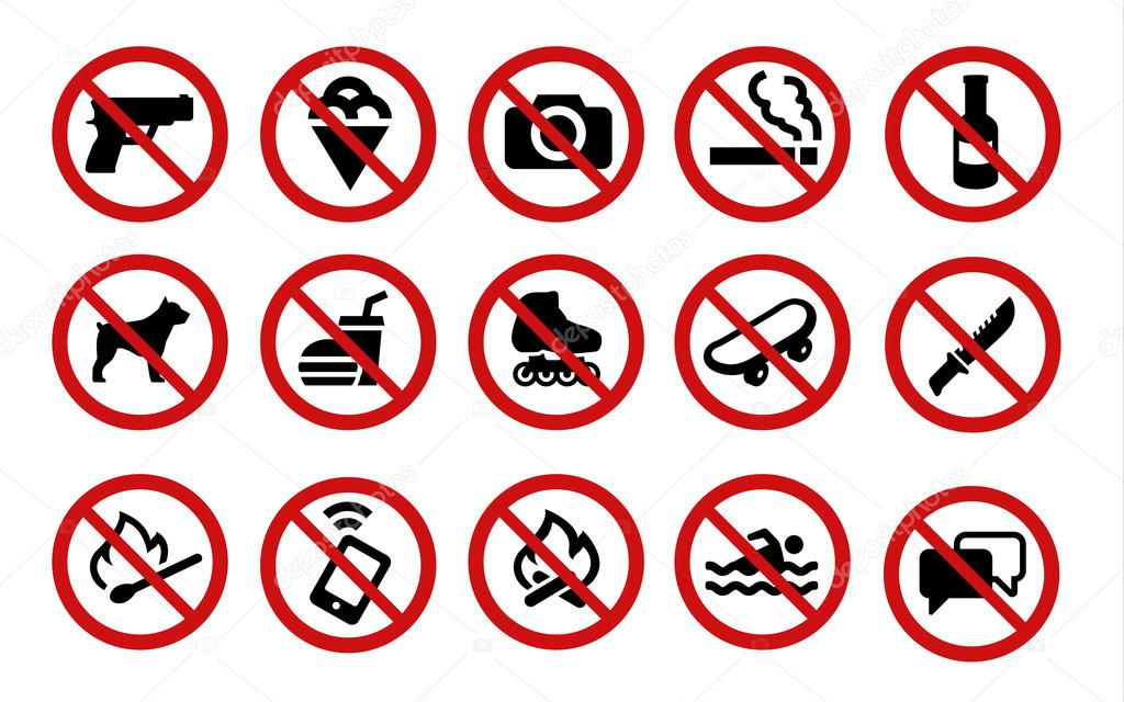 Forbidden signs Stock Vector Image by ©davooda #33202421