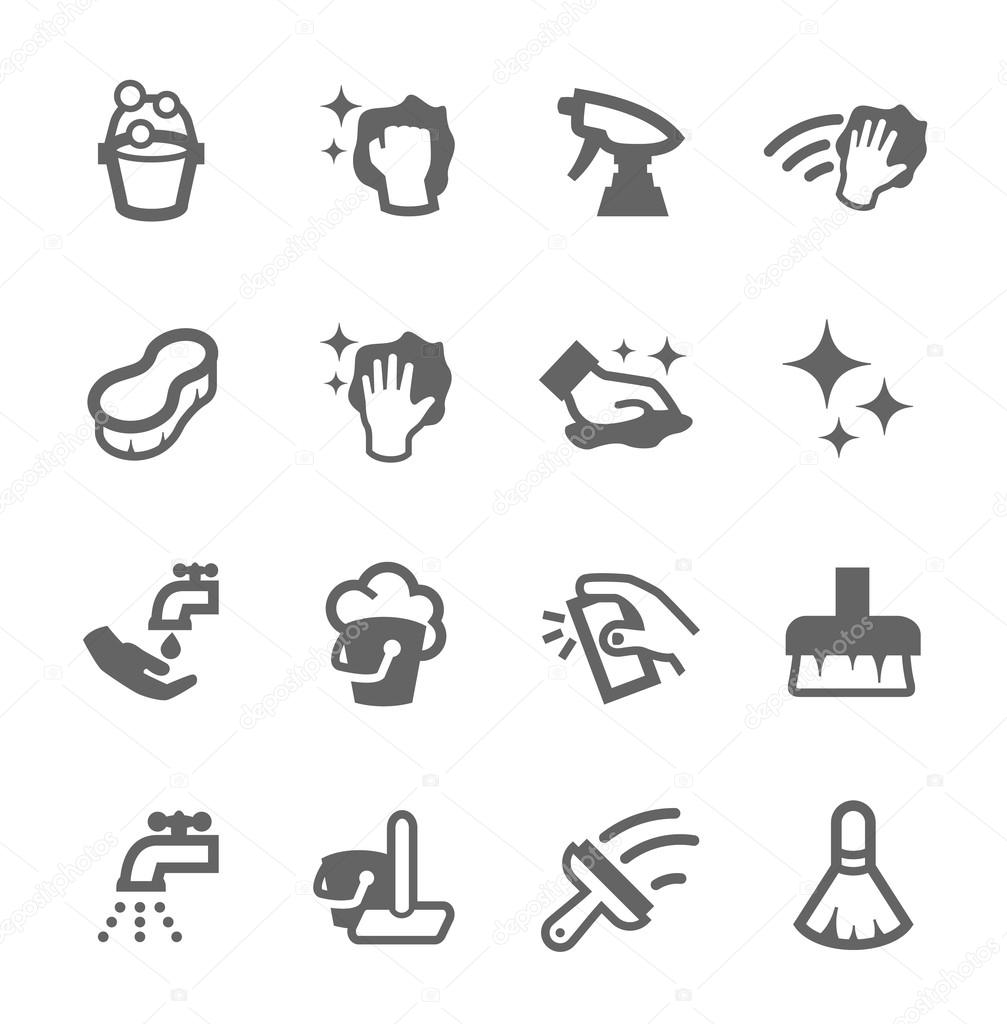Cleaning Icons — Stock Vector © davooda #45025465