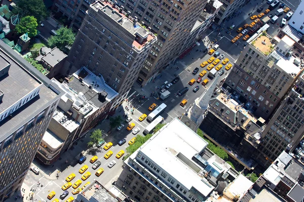 Traffic in Manhattan areal view - Stock Image - Everypixel