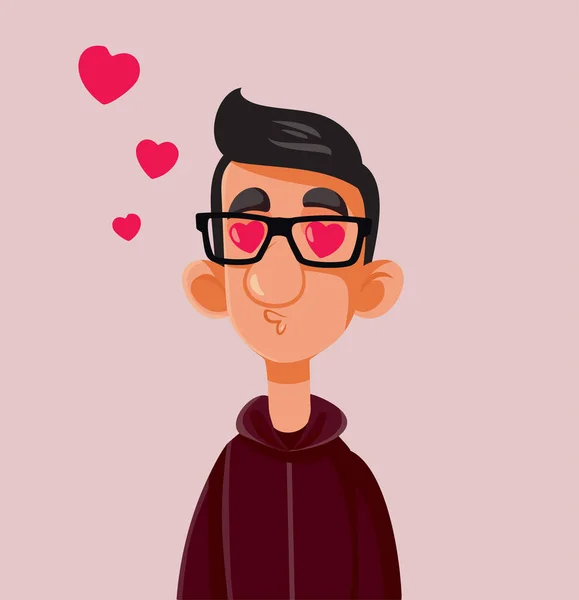 Handsome Heartthrob Man Having Love Affair Vector Cartoon Stock Vector ...