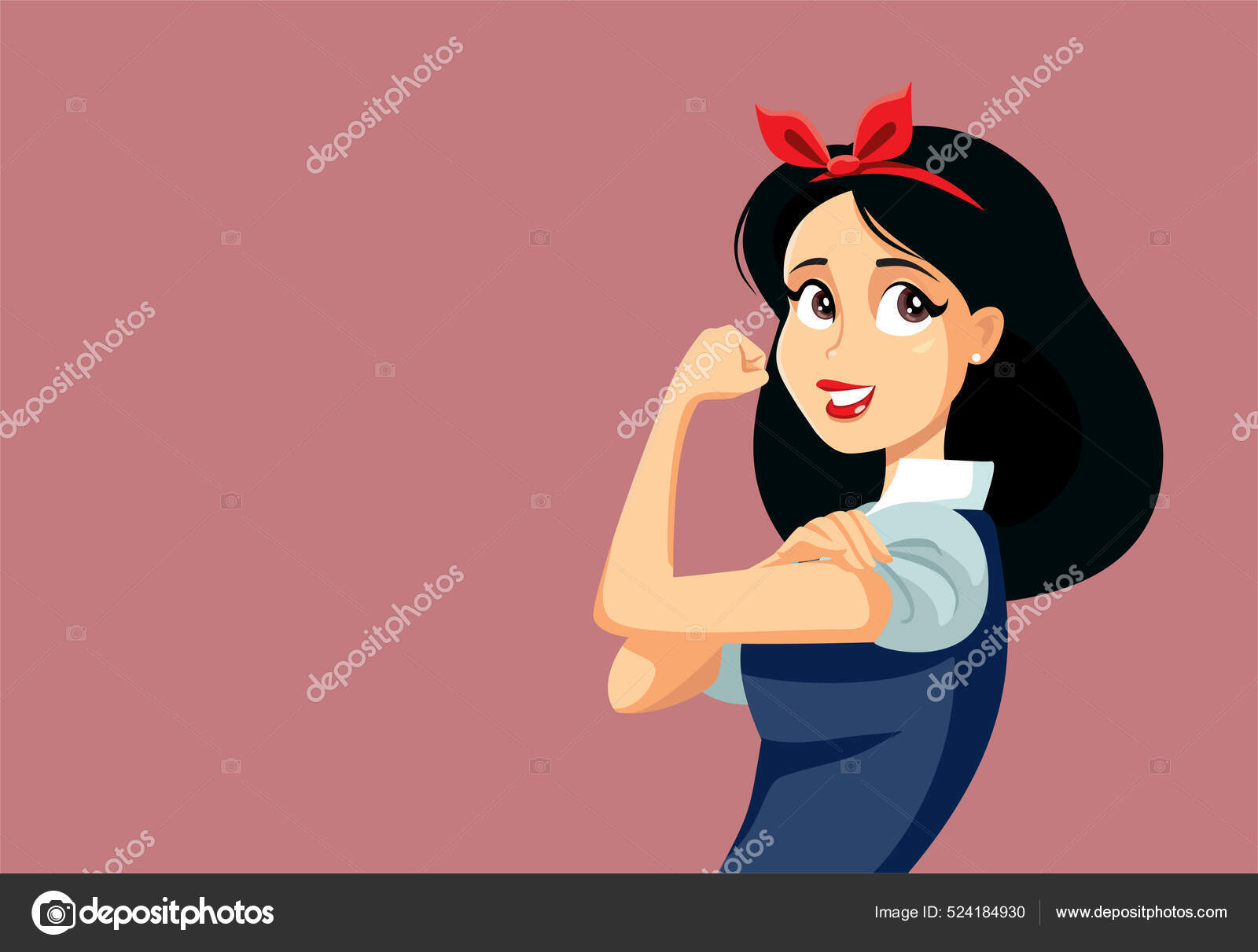 Ilustración Potente Fuerte Historieta Del Vector Princesa Vector de ...