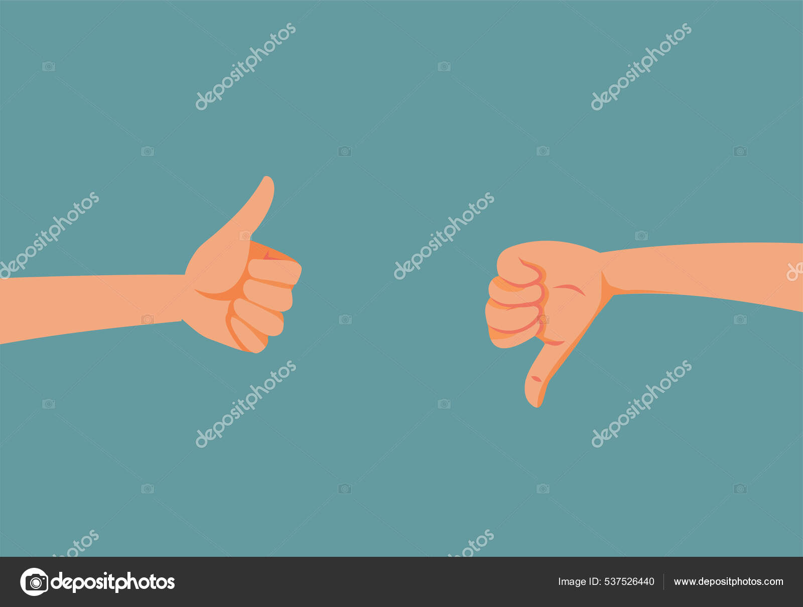 Hands Holding Thumbs Thumbs Vector Cartoon Illustration Stock Vector by ...