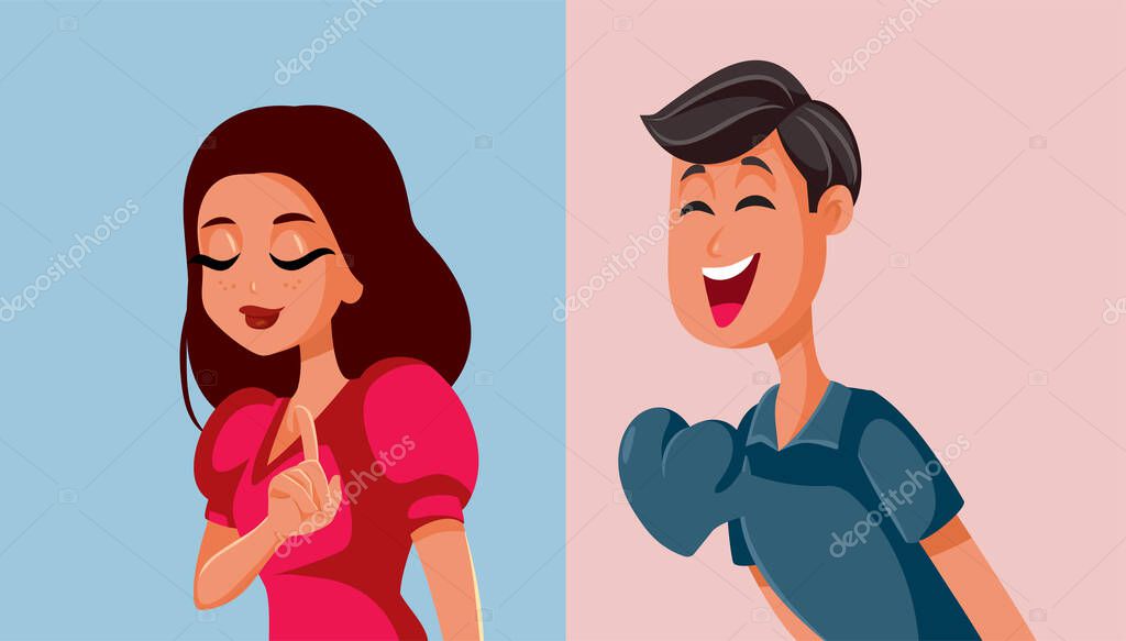 Hombre enamorado siendo rechazado por su enamoramiento Vector ...