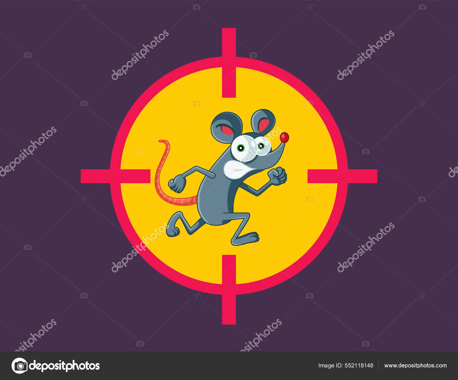Scared Cartoon Mouse