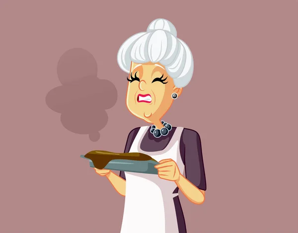 Old Lady Baking Cartoon