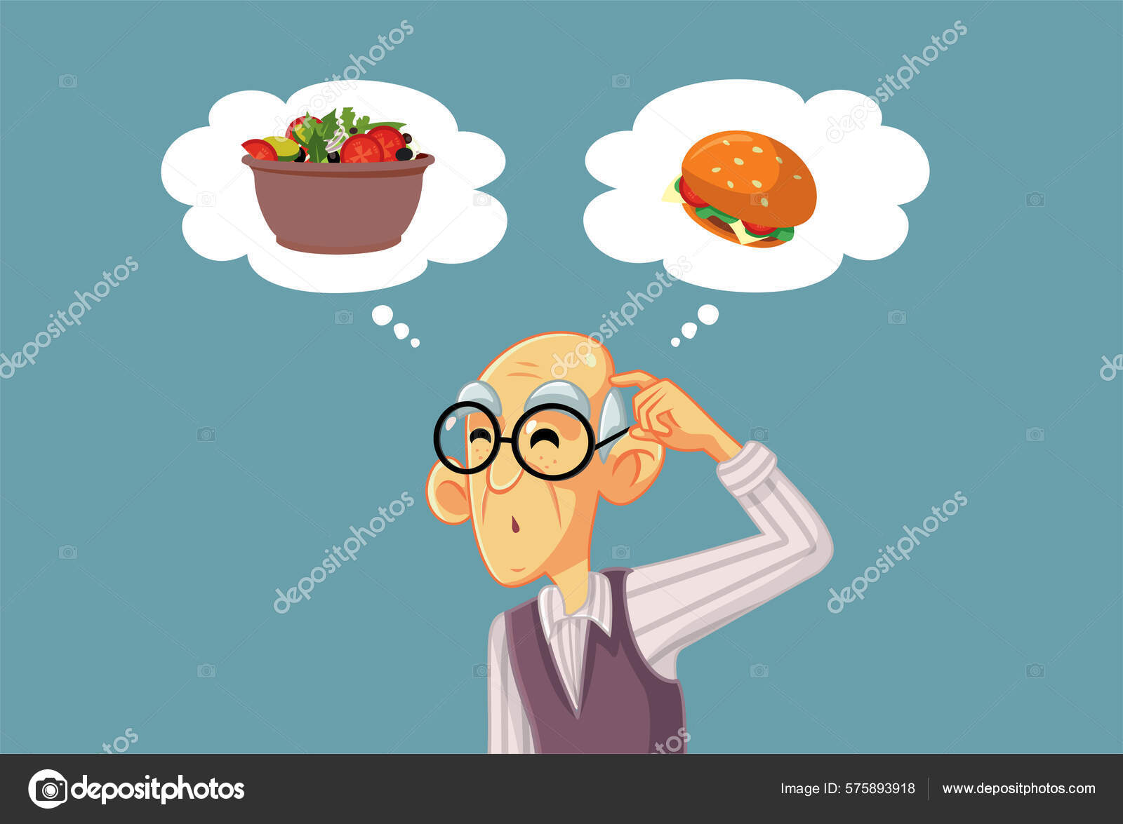 Thinking Of Food Cartoon